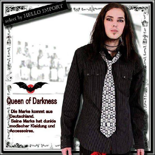 シャツ/S/M/M〜XL相当/インポート/ヴィジュアル/gothic/ゴスメタ/輸入/通販/アパレル/長袖/ブラック/スカル/gotome/rfa220ブランド名：QUEEN OF DARKNESS/クイーンオブダークネス (ドイツブランド...