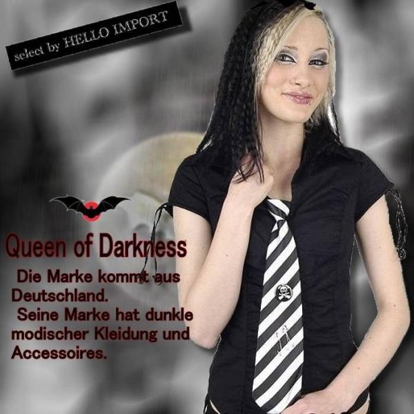 パンク ファッション レディース メンズ ブラック ホワイト 斜めボーダー 柄 男女兼用 服飾雑貨 インポート ジャーマン ビジュアル系 V系 通販 pawx/pacame/ブランド名：QUEEN OF DARKNESS/クイーンオブダーク...