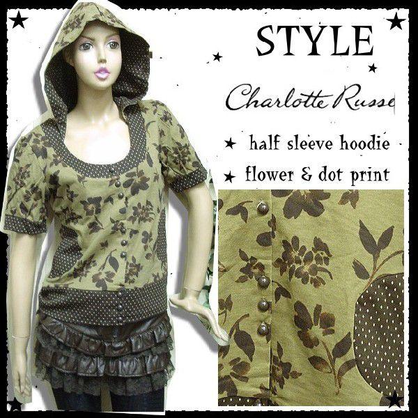 インポート 服 ファッション レディース 花柄 水玉柄 フード Charlotte Russe-シャーロットルッセ /lato/-*Charlotte Russe*-1975年、カリフォルニアにて設立ファストファッション店。トレンドを意識し...