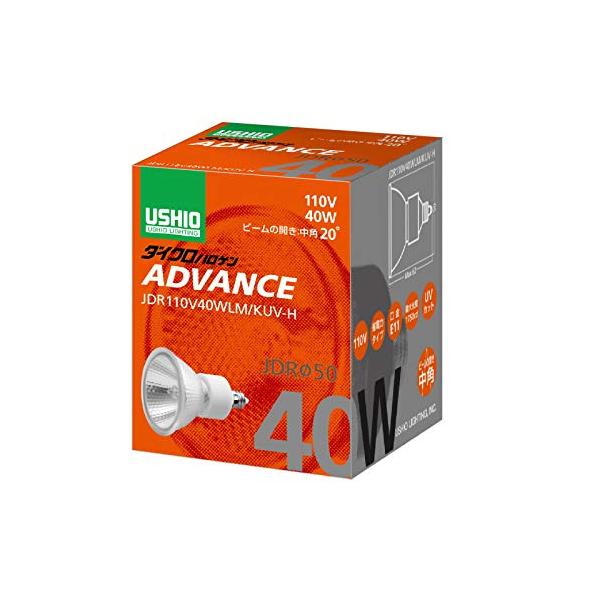 光色（色温度）：3000K/ミラー径：50mm/JDR110V40WLMKUVH・PackageQuantity:1・パッケージ個数:1・サイズ:ミラー外径50mm×全長(最大)62mm・質量:65g・定格電圧:110V・消費電力:40W・...