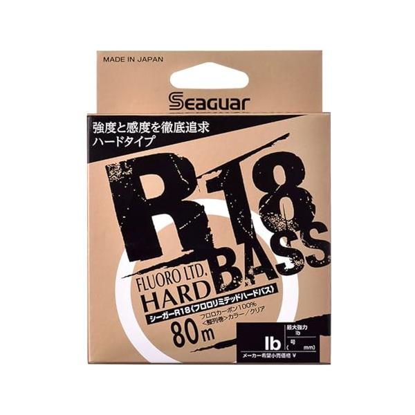 80mクリア/6lb/R18FLHB・Size:6lb・パッケージ個数:1・素材: フロロカーボン・号数:(1.5号) / 全長:80m / 強度:6lb / カラー:クリア・主な対象魚: ブラックバス