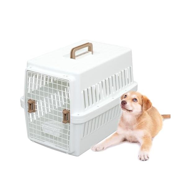 中型犬用ホワイト/M/ATC-670・Size:MColor:ホワイト・パッケージ個数:1・【商品サイズ(幅×奥行×高さ)】:47×67×51cm・【入口サイズ(cm) フェンス取り付け時/フェンス取り外し時】:幅約25×高さ約41.5cm...