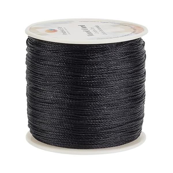 蝋引き紐ブラック（幅0.5mm）/-/YC-PH0002-04B-0.5mm-JP・Color:ブラック（幅0.5mm）・?【サイズ】：直径約0.5mm、約106m/ロール、1ロール入り。・?【直径0.5mm＆長さ約106m】：ブラックの蝋...