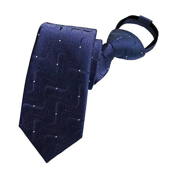 seven_fold_tieAネイビー-1/Free Size/-・Color:Aネイビー-1・サイズ：ネクタイ長さ48ｃｍ、最も幅のは8ｃｍです・簡単、便利なジッパー装置採用しております。詳しい使い方は写真を見てください。・ネクタイをかけ...