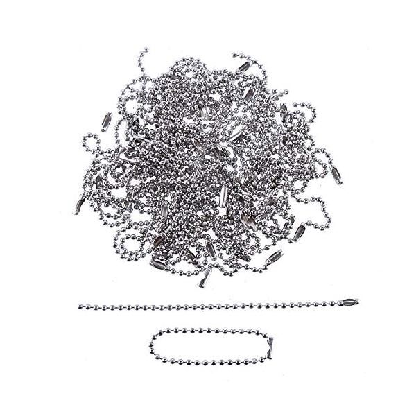シルバー　100PCS-/-/DA0・Style:シルバー　100PCS・材質 : メタル 　カラー:　シルバー　サイズ：2.4mm*12cm・マルチに使用できる大人気のボールチェーンです。 接続金具は引き輪ではなくコネクタによる接続ですの...