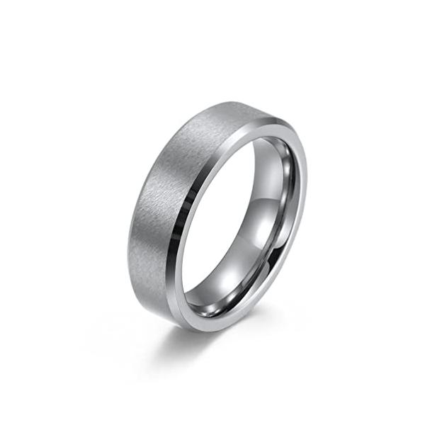 シルバー 銀幅6mmシルバー/-/WJ532S-10-21-OPK・Style:シルバー 銀幅6mmRingSize:21・「男女兼用のタングステン指輪」- スムーズなカット面で、角度を変えてみると輝きが際立ちます。丁寧な加工で指の付け根に...