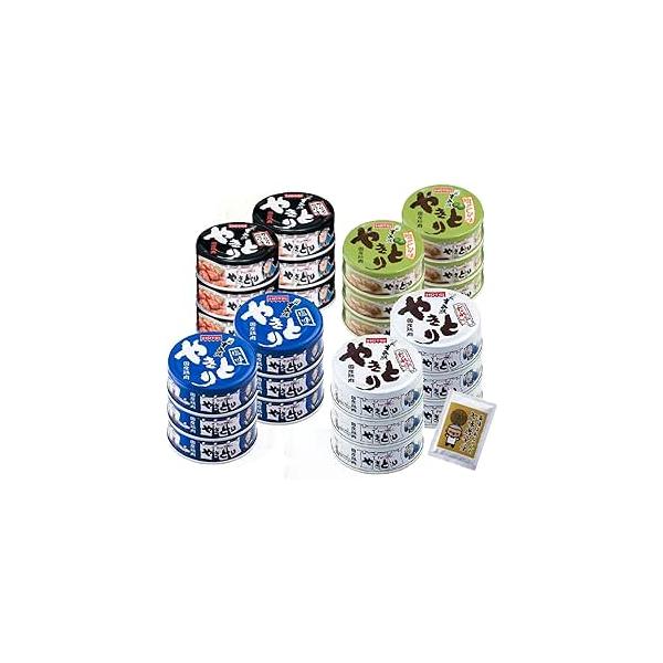 この商品についてホテイフーズのやきとり 4種 計24缶セット！【セット内容】やきとり たれ味 75g ｘ6缶やきとり 塩味 70g ｘ6缶やきとり 柚子こしょう味 70ｇ ｘ6缶やきとり ガーリックペッパー味 75ｇ ｘ6缶薬味ばあちゃんの...