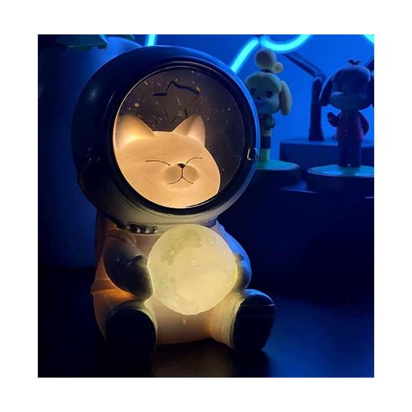 かわいい子猫/-/-・かわいいペットの宇宙飛行士の常夜灯：魅力的な動物の宇宙飛行士の常夜灯で、甘い夢を確実にしましょう。犬、猫、クマを含む3つの動物のオプションで提供されるこれらの楽しい小さな常夜灯は、寝室や保育園にぴったりです。これらの常...