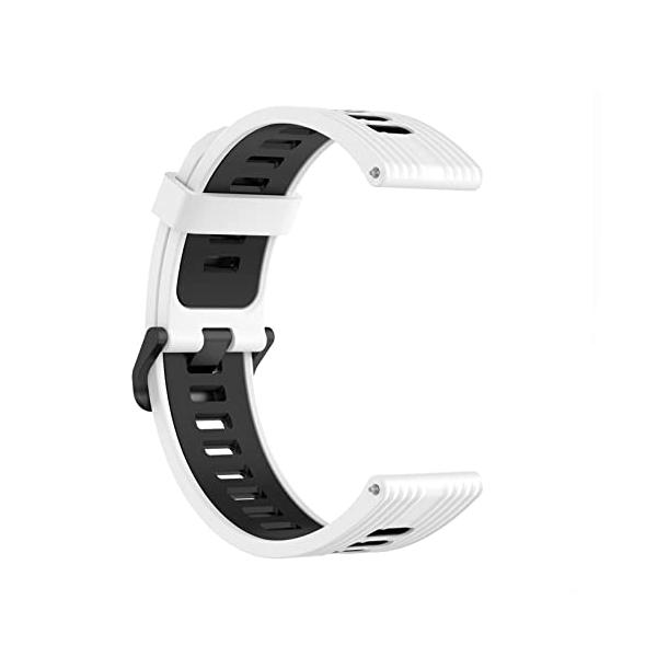 Sportsホワイト+ブラック/-/-・Color:ホワイト+ブラック・対応機種：Garmin Forerunner 165/ForeAthlete 55/245/645/Vivoactive6/5/Approach S50/S44/S42...