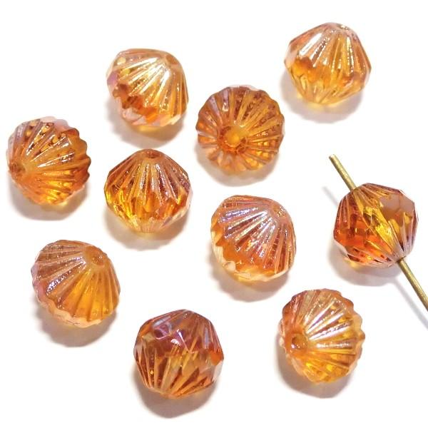 チェコ　Fluted 縦溝　９x８ｍｍ　１０個/１パック