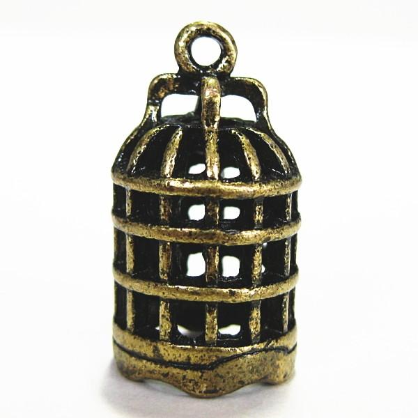 鳥かご　真鍮古美　２６ｘ１５mm　２個/１セット