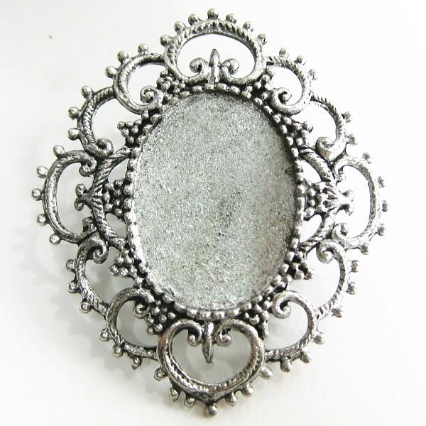 セッティング　パーツ　銀古美　※２個/１セット※４９ｘ４１mm（２４ｘ１８mm）