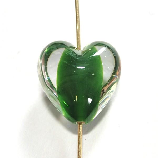 チェコ　Ｈａｎｄｍａｉｄ　Ｌａｍｐ　サテンハート　１８mm　１個