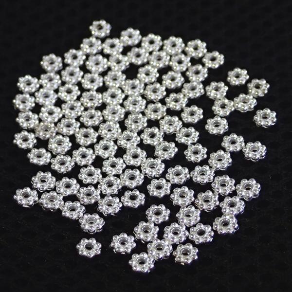 スペーサービーズ　白銀色　５mm　１００個/１セット