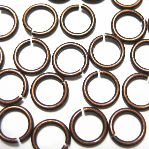 丸カン　銅古美　６ｍｍ（太さ１．０ｍｍ）　約５０個/１セット
