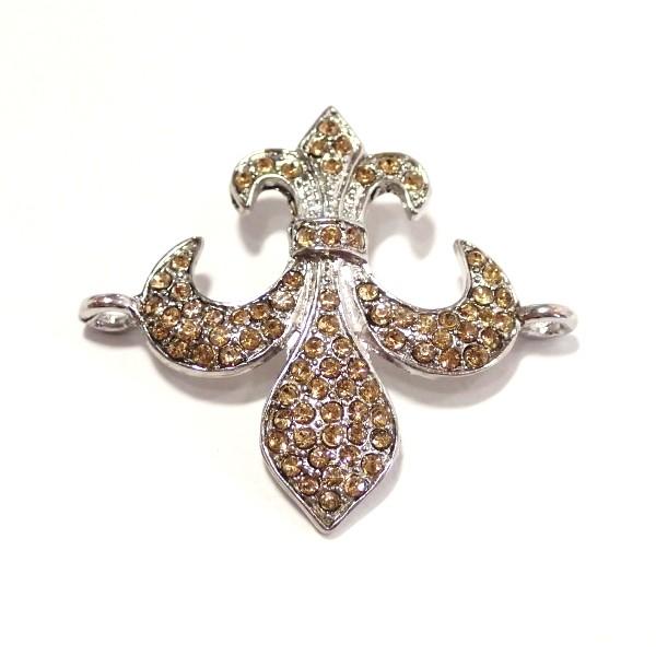 《ラインストーン　ビーズ＆パーツ》ラインストーンが付いた、メタルパーツ＆ビーズです。