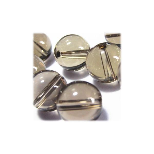 天然石 スモーキークオーツの10mm丸玉10粒入パックになります。天然素材ですので一粒一粒表情や色合いが違います。