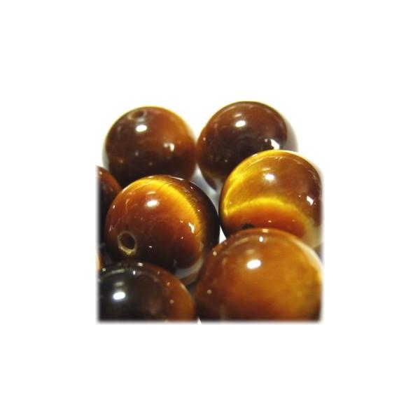 天然石 タイガーアイの10mm丸玉10粒入パックになります。天然素材ですので一粒一粒表情や色合いが違います。