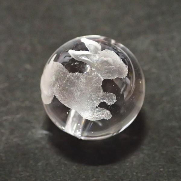 《天然石水晶彫　干支》　１２mm　１個