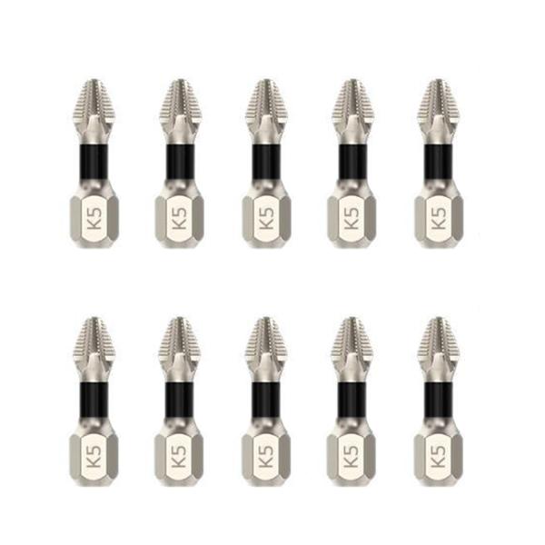 ◆商品詳細【十字ドライバービット商品仕様】全長25mm六角軸直径6.35mm、数量10本セット。10本のドライバービットを含み、交換が簡単で便利です。