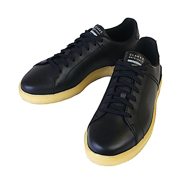 CLARKS ORIGINALS クラークス オリジナルズ TORMATCH BLACK LEATHERトーマッチはレトロなテニススニーカーのシルエットからインスピレーションを得た、日常使いにぴったりのレザースニーカーです。アッパーには滑ら...