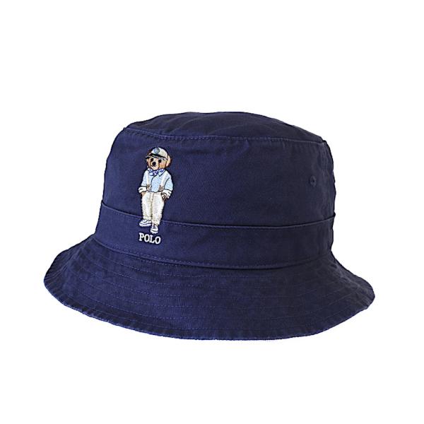 POLO RALPH LAUREN ポロ ラルフ ローレン POLO BEAR TWILL BUCKET HAT フロントにRalph LaurenのアイコニックなPoloベアの刺繍を施したクラシックなツイルのバケットハットです。コットンツ...