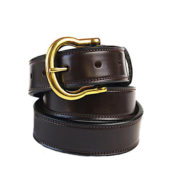 TORY LEATHER　トリー レザー 2401 1 1/4 BRIDLE LEATHER DOUBLE AND STITCHED BELT上質なブライドルレザーを贅沢にダブルで使ったベルトです。艶があり分厚い質感のあるイングリッシュブラ...