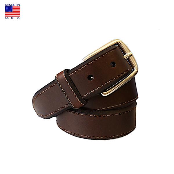 Vintage Bison ヴィンテージ バイソン Connoisseur Men's Belt北米の有名タンナーであるHorween社のクロムエクセルレザーを使用した、ステッチを施した質感のあるシンプルなベルトです。クロムエクセルレザーは...