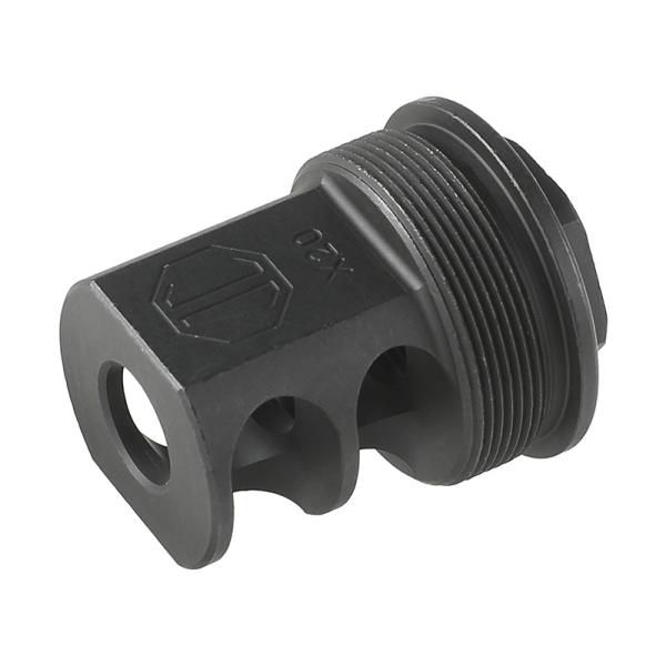 【関連検索ワード】 #####JMAC Customs社のRRD-2C Xシリーズをモチーフにしたアグレッシブな外観のマズルブレーキです。14mm逆ネジ仕様で多くのエアソフトライフルに対応し、存在感あるフロントカスタムを実現。ガスルートを再...