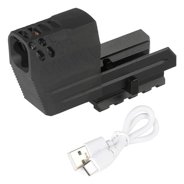 【関連検索ワード】 トレーサー マズルフラッシュ SPIRITFIRE P320 M17 M18 SIG AIR コンペンセイター 20mm レール 蓄光BB USB 充電式 エアガン パーツ カスタム ブラック#####【商品説明】SIG...