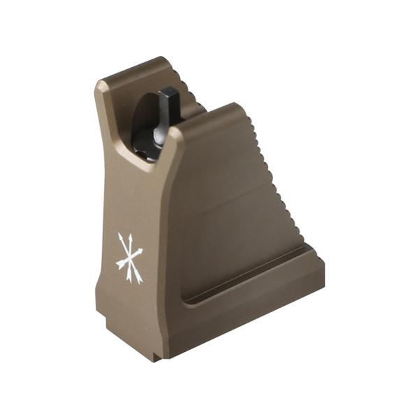 UNITYタイプS2Cフィクストフロントサイトになります。【仕様】材質：アルミニウム合金カラー：FDE重量：50ｇサイズ：25×15×34mm【注意事項】こちらの製品は海外製エアガンパーツです。下記諸点をご理解の上、ご購入をお願い申し上げま...