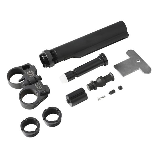 LawTacticalタイプフォールディングストックアダプターGEN3-Mモデル。負荷のかかる部分にはアルミやスチールで剛性も確保し、ゲームでも安心して使用できるアダプターボルトキャリアも専用品がいらず、お好きなものが選択できる仕様になって...