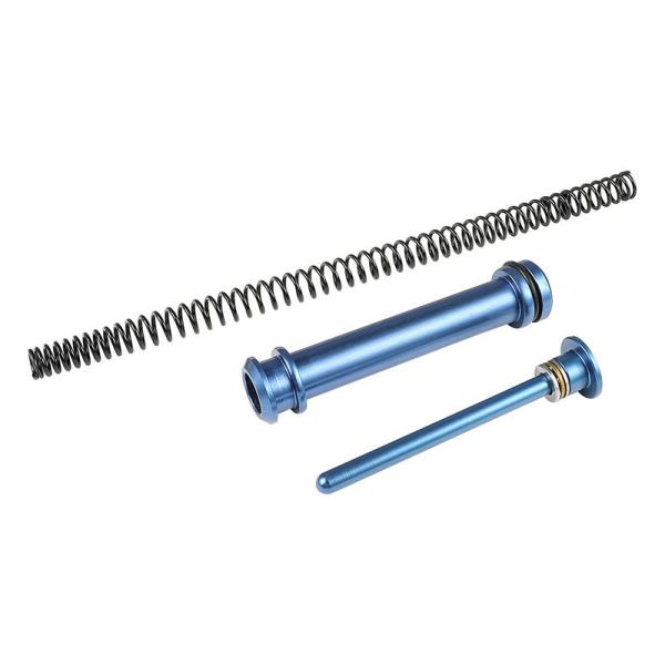 【関連検索ワード】 シーマ エアーコッキング ボルトアクション スナイパーライフル メインスプリング スプリングガイド ピストン#####CYMA M40A3対応のメインスプリング/スプリングガイド/ピストンセット。【注意事項】こちらの製品...