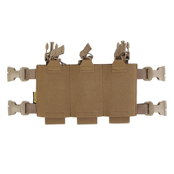 【関連検索ワード】 スピリタス システム チェストリグ プレートキャリア プラカード スタナグ STANAG#####別売のSpiritus SystemsタイプMicro Fight MK3 チェストリグに対応したトリプルマガジンポーチパ...