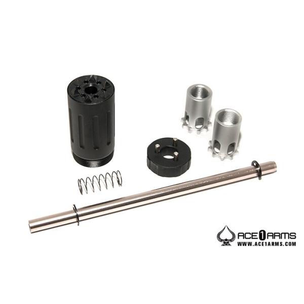 【関連検索ワード】 サイレンサー 14mm逆ネジ 16mm正ネジ 消音#####こちらの商品は5inchのTI-RANT 9Sタイプサプレッサーを7inch仕様にするキットです。エクステンションチューブの先端部分がストライクフェイスタイプと...