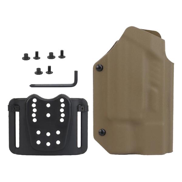 【関連検索ワード】 ウォースポート ホルスター サイホルスター 太腿 ハンドガン ピストル Kydex OWB IWB Glock17 Glock19 グロック#####SFX300フラッシュライトを装着したグロック17/19に対応したGB...