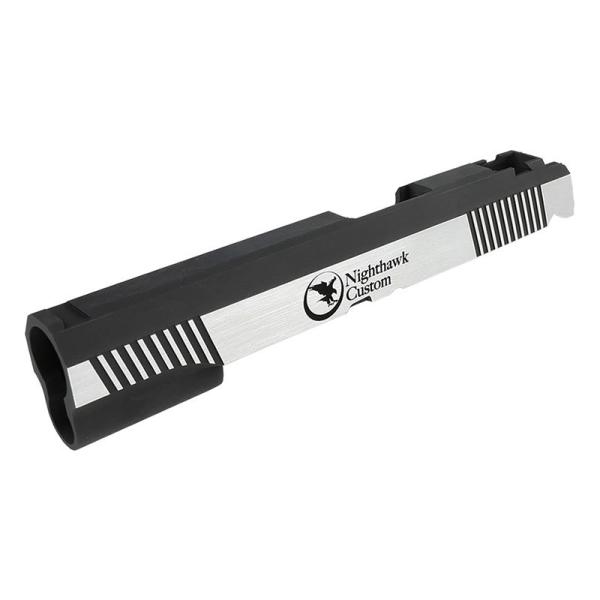 【関連検索ワード】 ハイキャパ IPSC シューティングマッチ ガスガン ガスブロ ナイトホーク#####台湾老舗エアガンメーカーのGUARDER（ガーダー）製です。東京マルイHi-CAPA5.1対応アルミカスタムスライド ツートン (Ni...