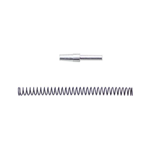 【関連検索ワード】  メール便 ネコポス ガンズモディファイ カスタム 内部パーツ 外装パーツ グロック Glock#####東京マルイG18Cに対応したノズルスプリングとアルミ製ガイドセットです。純正品と交換することで強化を図ったり紛失や...