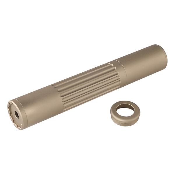 【関連検索ワード】 #####台湾Airsoftメーカー、MODIFY「OBserver トレーサー対応 モックサプレッサー」は、14mm逆ネジ仕様で幅広いエアソフトガンに対応する、オーバーバレル型のドレスアップサプレッサーです。内部には直...