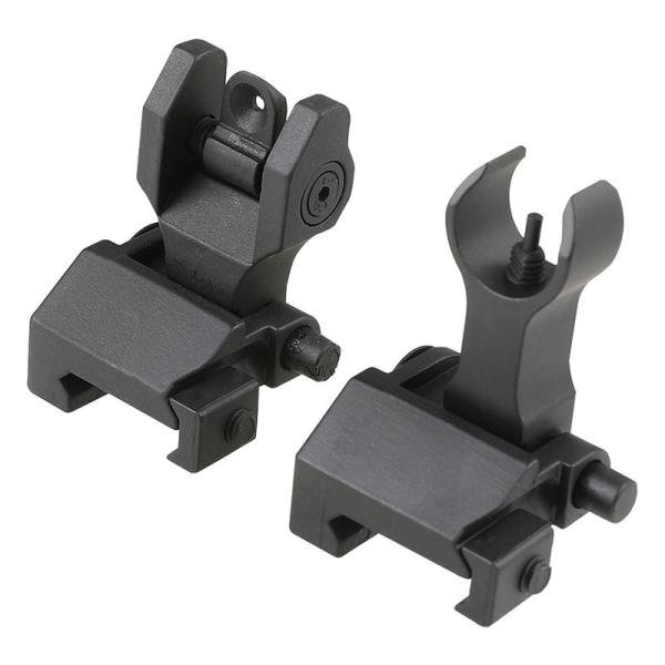 【関連検索ワード】 トロイ ディフェンス H&amp;K ヘッケラー コッホ HK416 MP7#####Troy HKタイプ フォールディングバトルサイトセット。U型ノッチのフロントサイトとピープの切り替えが可能なリアサイトがセットとなっ...