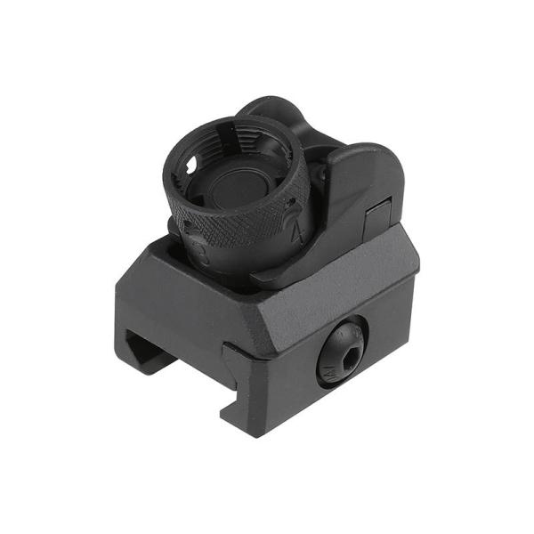 【関連検索ワード】 レオパルド H&amp;K ヘッケラー コッホ コック アサルトライフル HKM4 HK416D HK416C バックアップサイト#####HK416タイプリアサイト。ピカティニー規格の20mmレールに装着可能です。【注...