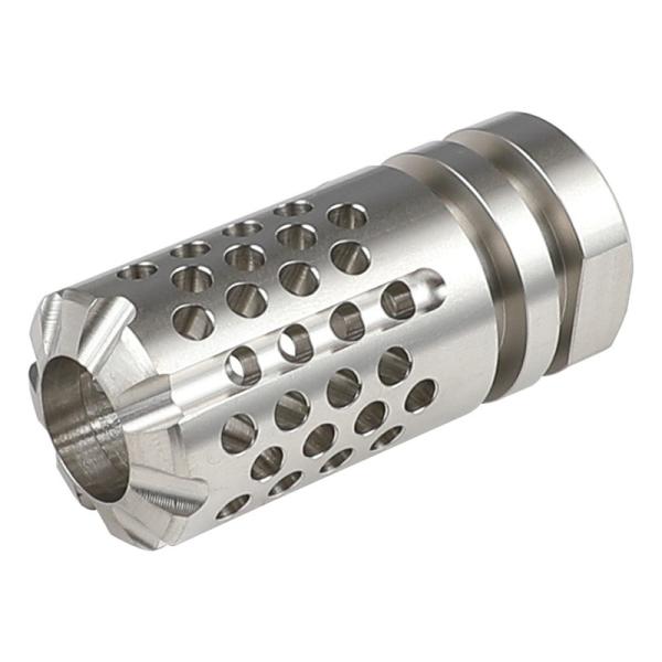 【関連検索ワード】 Kublai SLR Rifleworks シナジー ミニ コンペンセイター マズルブレーキ カラシニコフ#####モダナイズドAKへの装着に最適な、SLRタイプコンペンセイターです。規則的に配置されたガスポートやリダク...