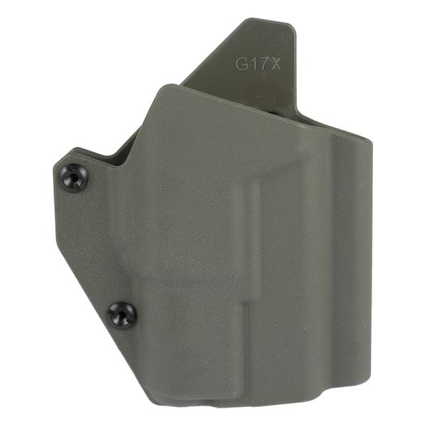 【関連検索ワード】 グロック G17 G18C G22 G34 インフォース フラッシュライト ウェポンライト タクティカルライト アンダーレール Kydex カイデックス#####Inforce APLCフラッシュライトを装着したG17を...