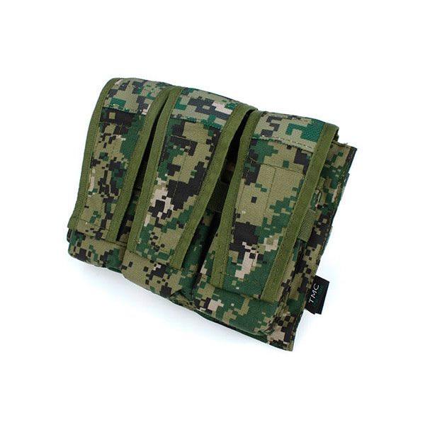 【関連検索ワード】 M4 M16 マガジン 5.56 AR-15 PMC CIA FBI SEALS 米軍#####TMC製のAVSスタイルトリプルマガジンポーチです。コーデュラナイロンを使用しているので強度は充分あります。珍しいデザインで...