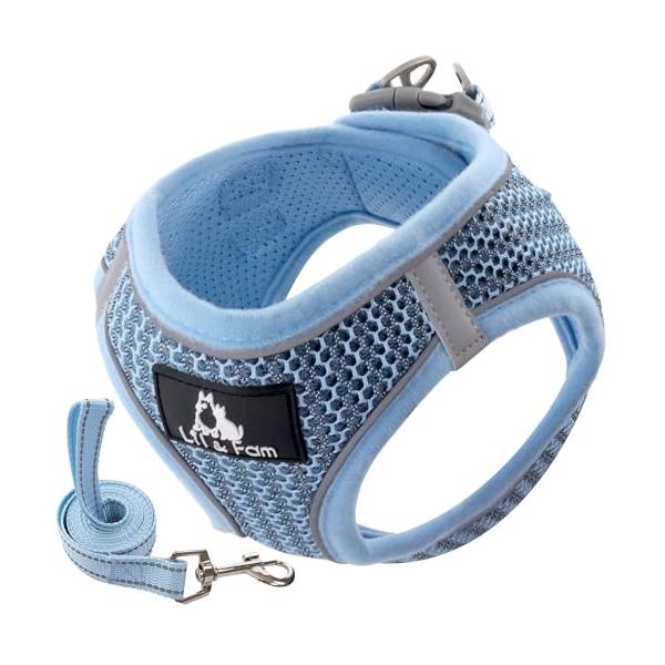 ライトブルー/Sサイズ/Harness-23001・Size:SサイズColor:ライトブルー・?超小型犬〜中型犬に適応Lil&amp;FamのハーネスはXS〜XLの５サイズ展開で、超小型犬、小型犬、中型犬(目安体重12KG以下）、猫にも対...