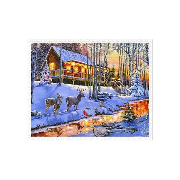 冬をテーマにしています。Macneil Studio＿冬の森に木の小屋/2000/H3395・Color:Macneil Studio＿冬の森に木の小屋・世界最先端な素材丈夫・破片なし・防水加工→丈夫で高品質にこだわる台湾のブランド：ピント...