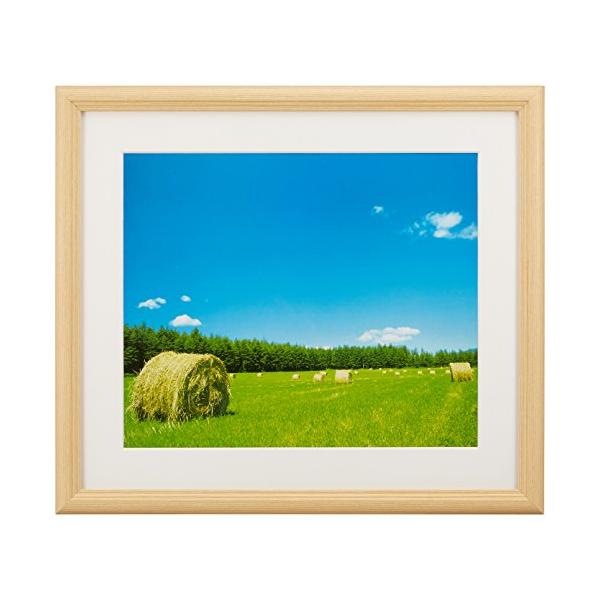 1枚ベージュ/4切/22464・Size:4切Style:1枚Color:ベージュ・パッケージ個数:1・カラー:木地色・前面板:透明アクリル板・木製額縁・厚手Vカット台紙(1.3mm)・付属品:吊紐