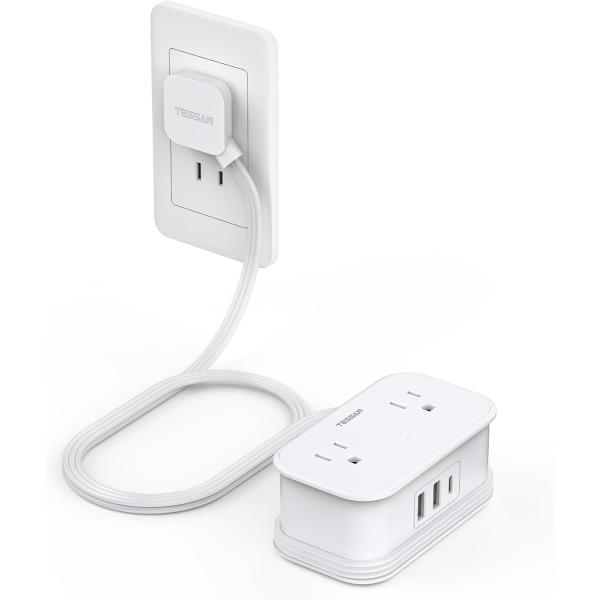 ・  TS-1024-C-JP・１台７役USB-C付き電源タップ：４個AC差込口、1つType-Cポートと2つUSB-A 1ポートを搭載し、最大7台デバイス同時に充電可能です。また、ACコンセントが前後に分散しているため、使用時に干渉を防ぎ...