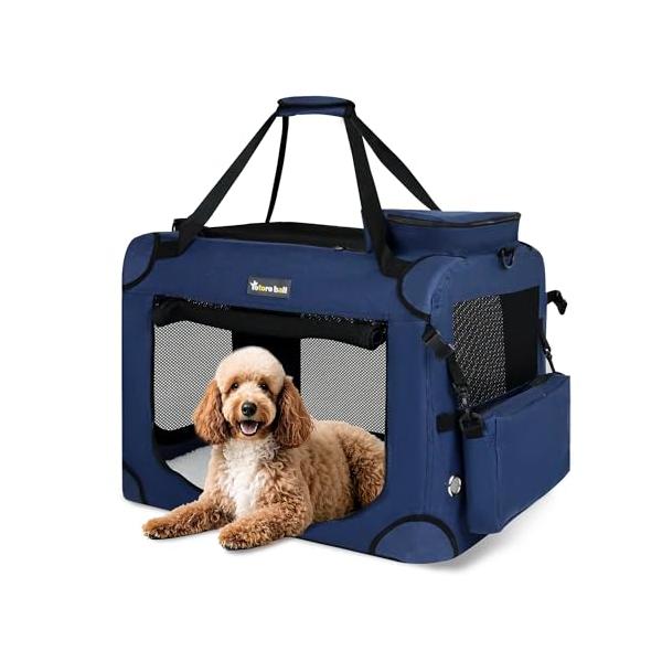 ブルー/XL（81L x 58W x 58H cm）/DYJCGL001・Color:ブルーSize:XL（81L x 58W x 58H cm）・パッケージ個数:1・仕様ソフトクレート本体重さ：4kg；本体サイズ:81*58*58cm；内...