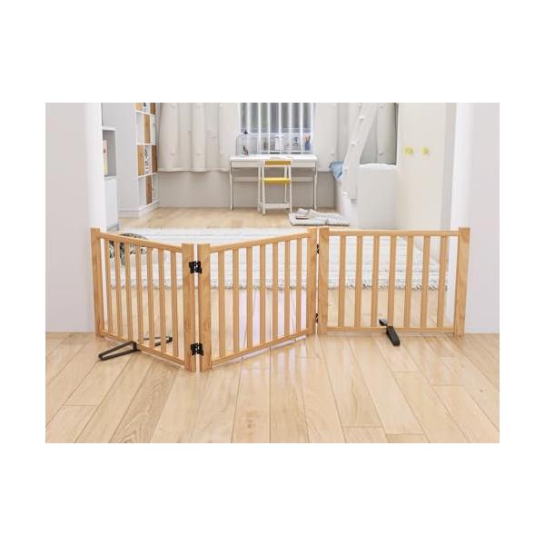 -/175L x 2W x 43H cm/DG022-433・Size:175L x 2W x 43H cm・ペットゲート・商品仕様材質：純天然の木材。色：原木色。展開時サイズ（約）：高さ43cmx幅175cm。収納時サイズ（約）：高さ58...